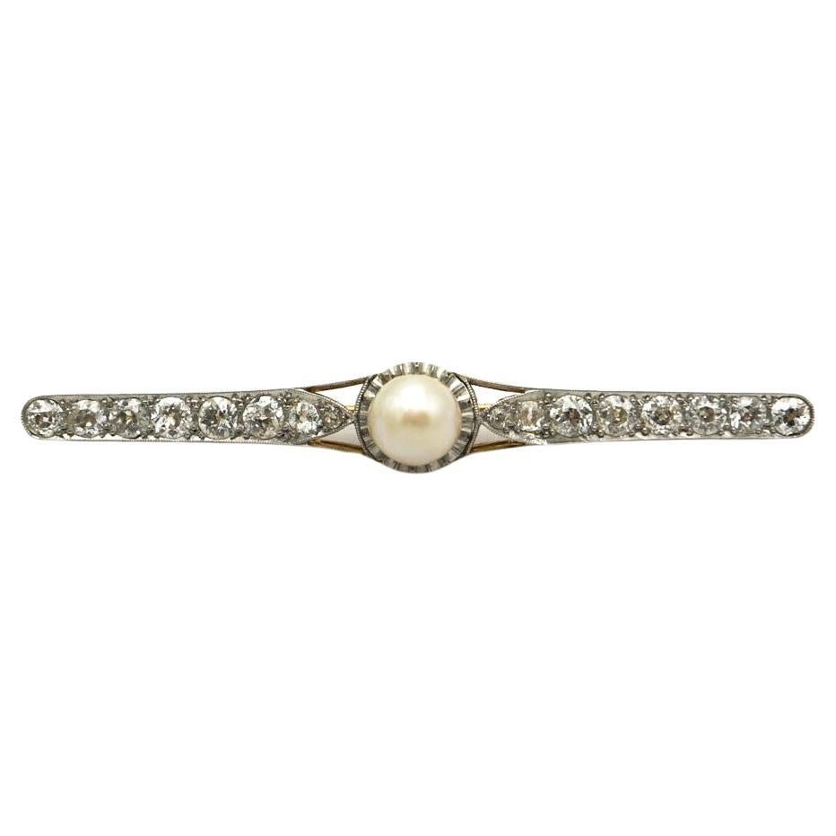 Antique brooch with 2.7ct diamonds and pearl, circa 1930. For Sale at ...