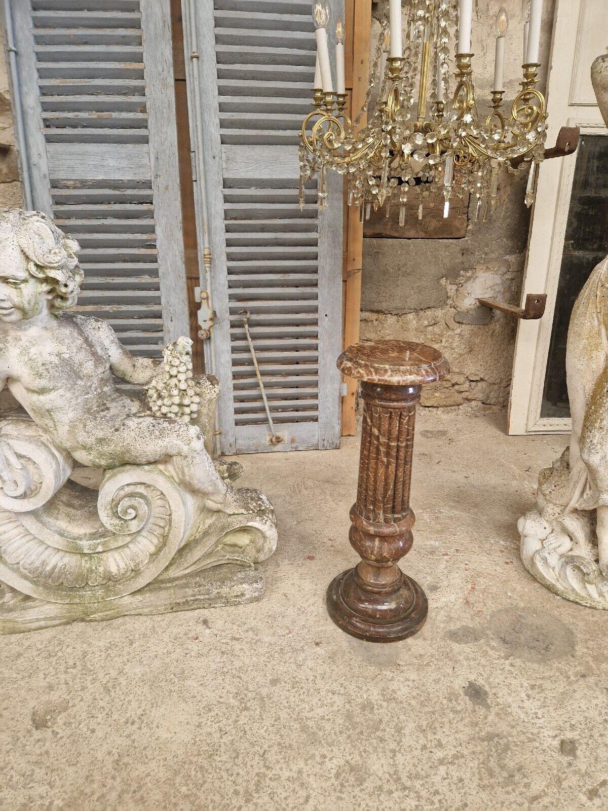 Antique Brown Marble Plinth 19th Century Display Bust Stand For Sale at ...