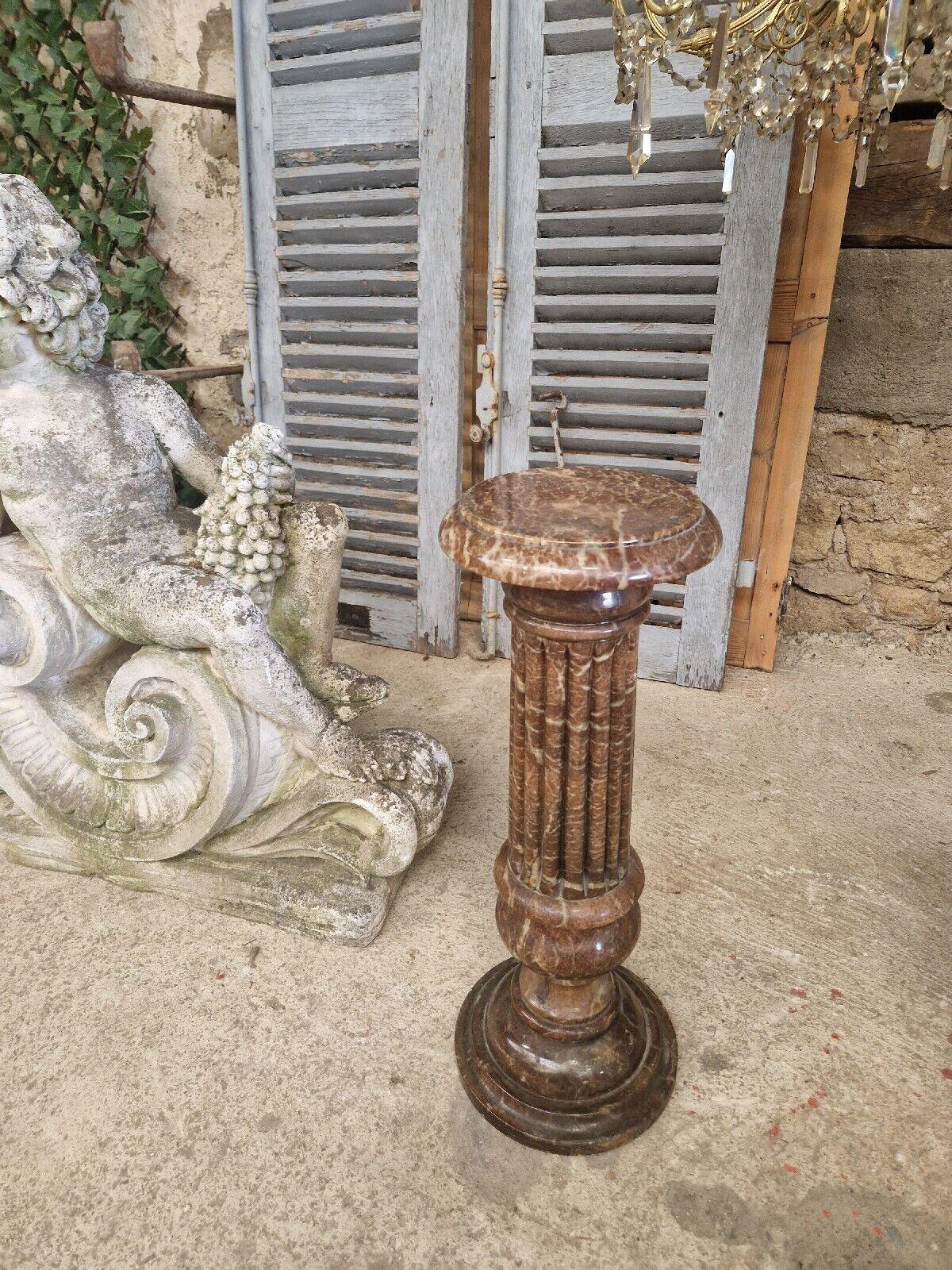 Antique Brown Marble Plinth 19th Century Display Bust Stand For Sale at ...