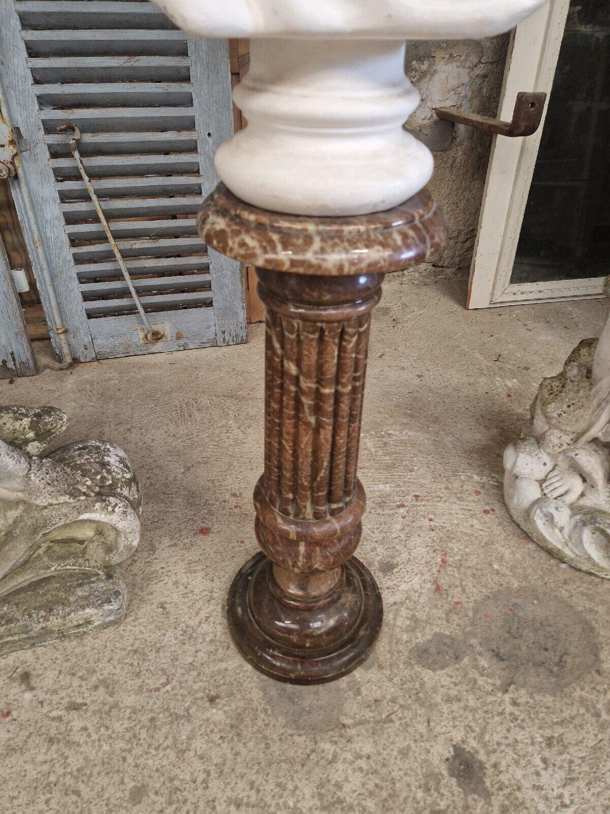 Antique Brown Marble Plinth 19th Century Display Bust Stand For Sale at ...