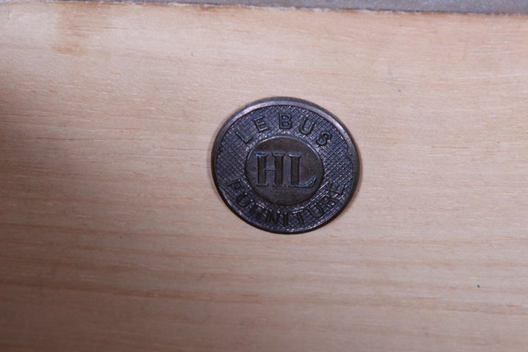 Antique Burled Walnut Drop Front Secretary Desk by Lebus at 1stDibs ...