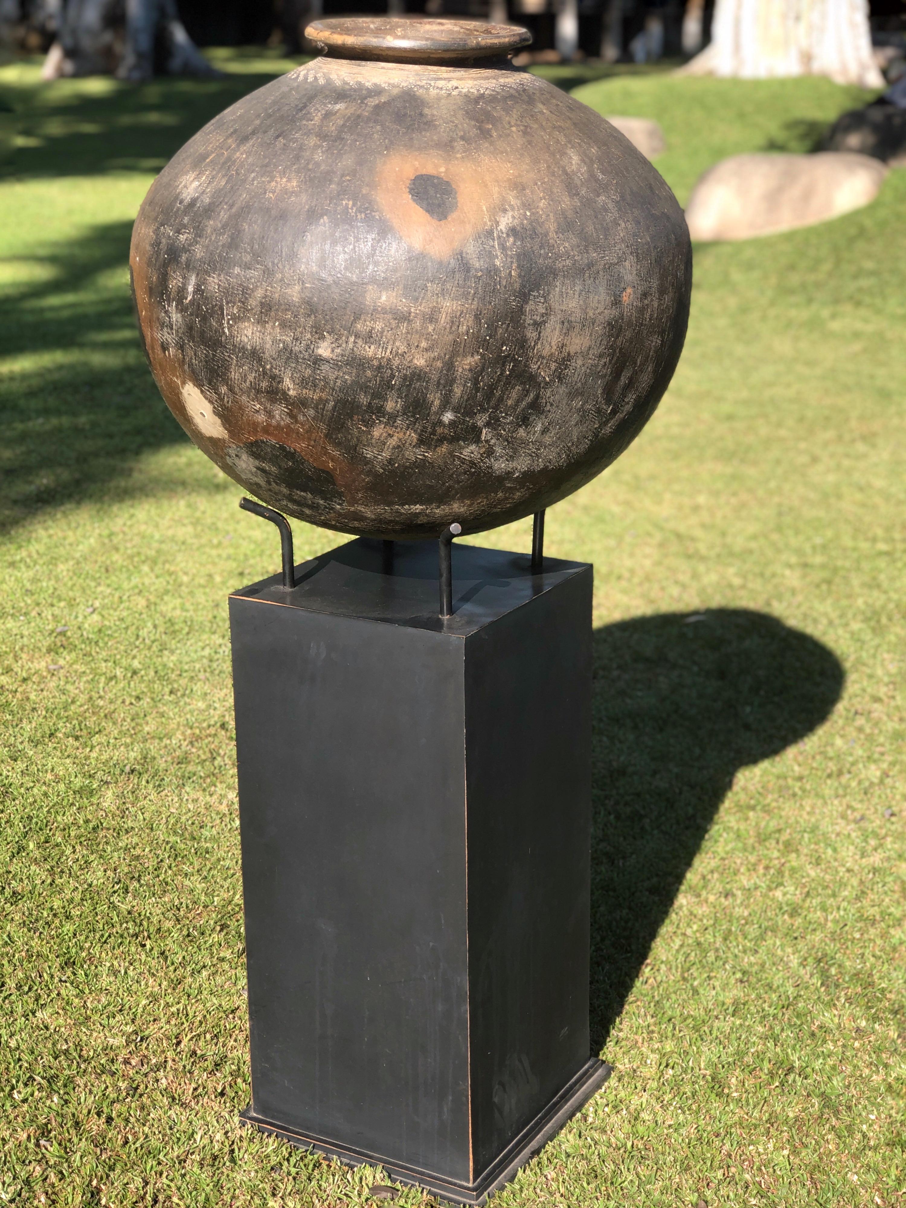 Antique Burmese Clay Pot Urn Vase, 19th Century Wabi Sabi Axel ...