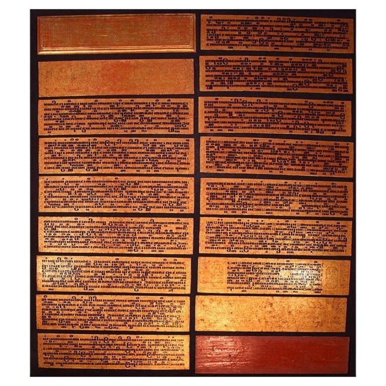 Antique Burmese Manuscript - Kammavaca book from Burma For Sale at 1stDibs