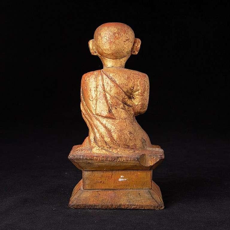 Antique Burmese Monk Statue from Burma For Sale at 1stDibs