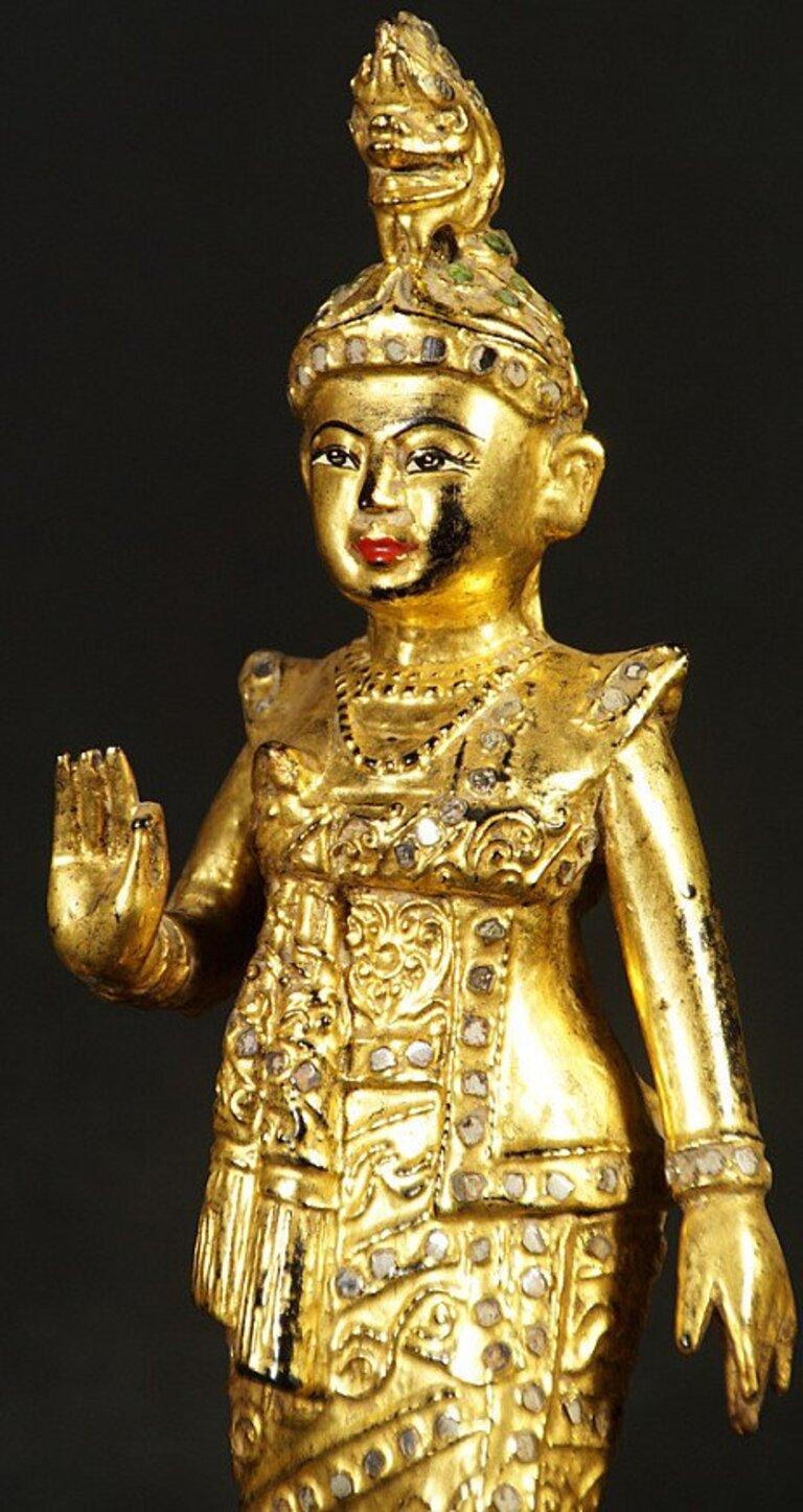 Antique Burmese Nat statue from Burma Original Buddhas For Sale at 1stDibs