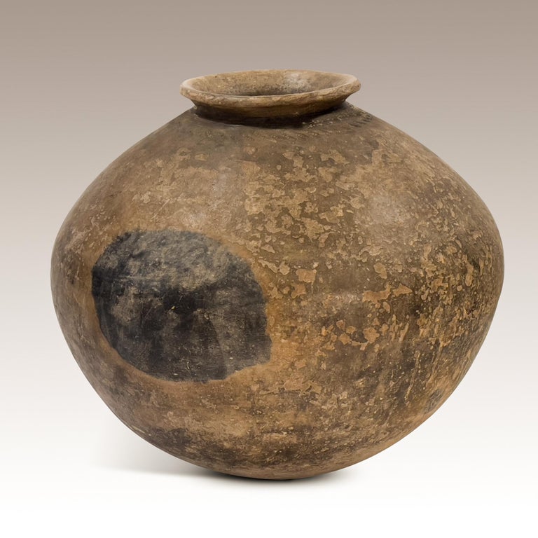 Antique Burmese Organic Clay Terracotta Pot For Sale at 1stDibs