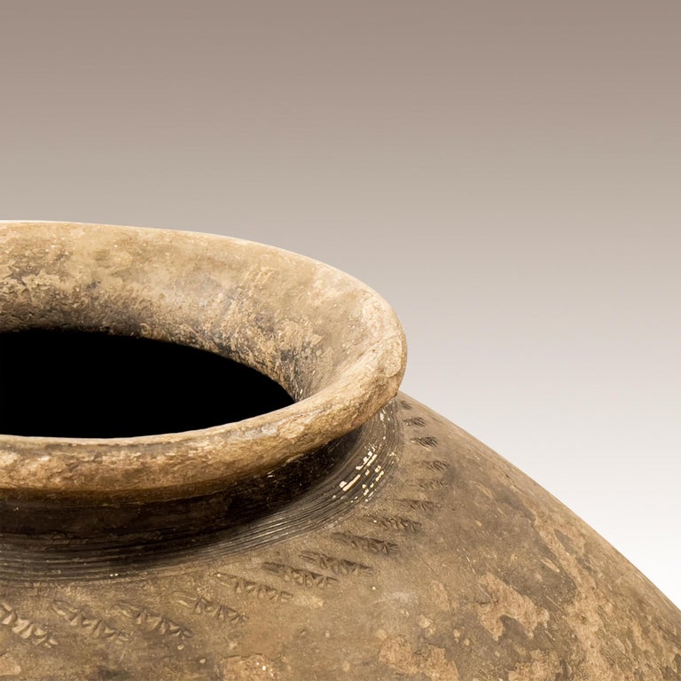 Antique Burmese Organic Clay Terracotta Pot For Sale at 1stDibs