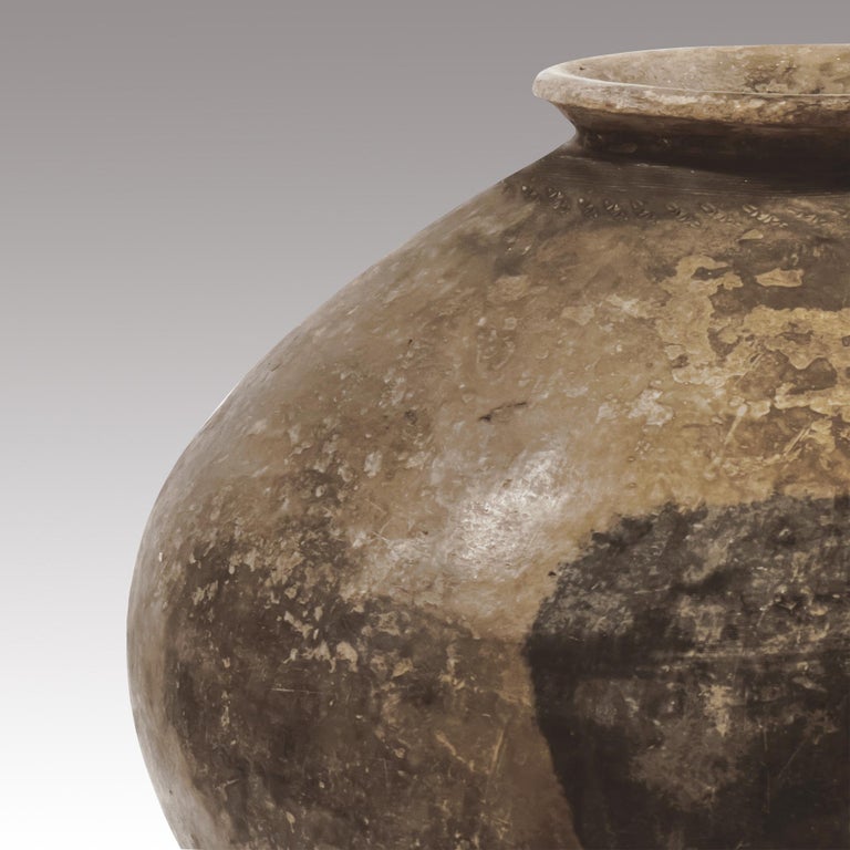 Antique Burmese Organic Clay Terracotta Pot For Sale at 1stDibs
