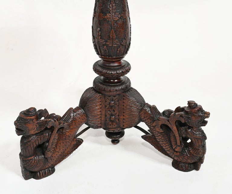 Antique Burmese Table Carved Side, Burma, 1840 For Sale at 1stDibs