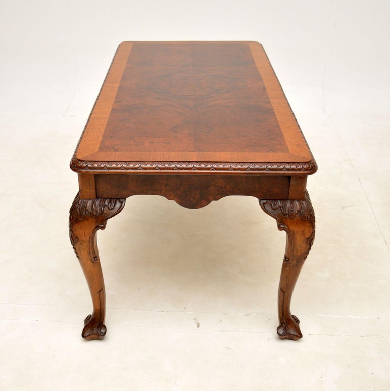 Antique Burr Walnut Coffee Table For Sale at 1stDibs