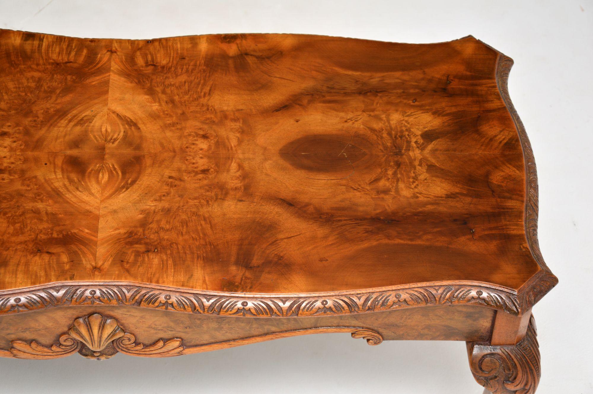 Antique Burr Walnut Coffee Table at 1stDibs