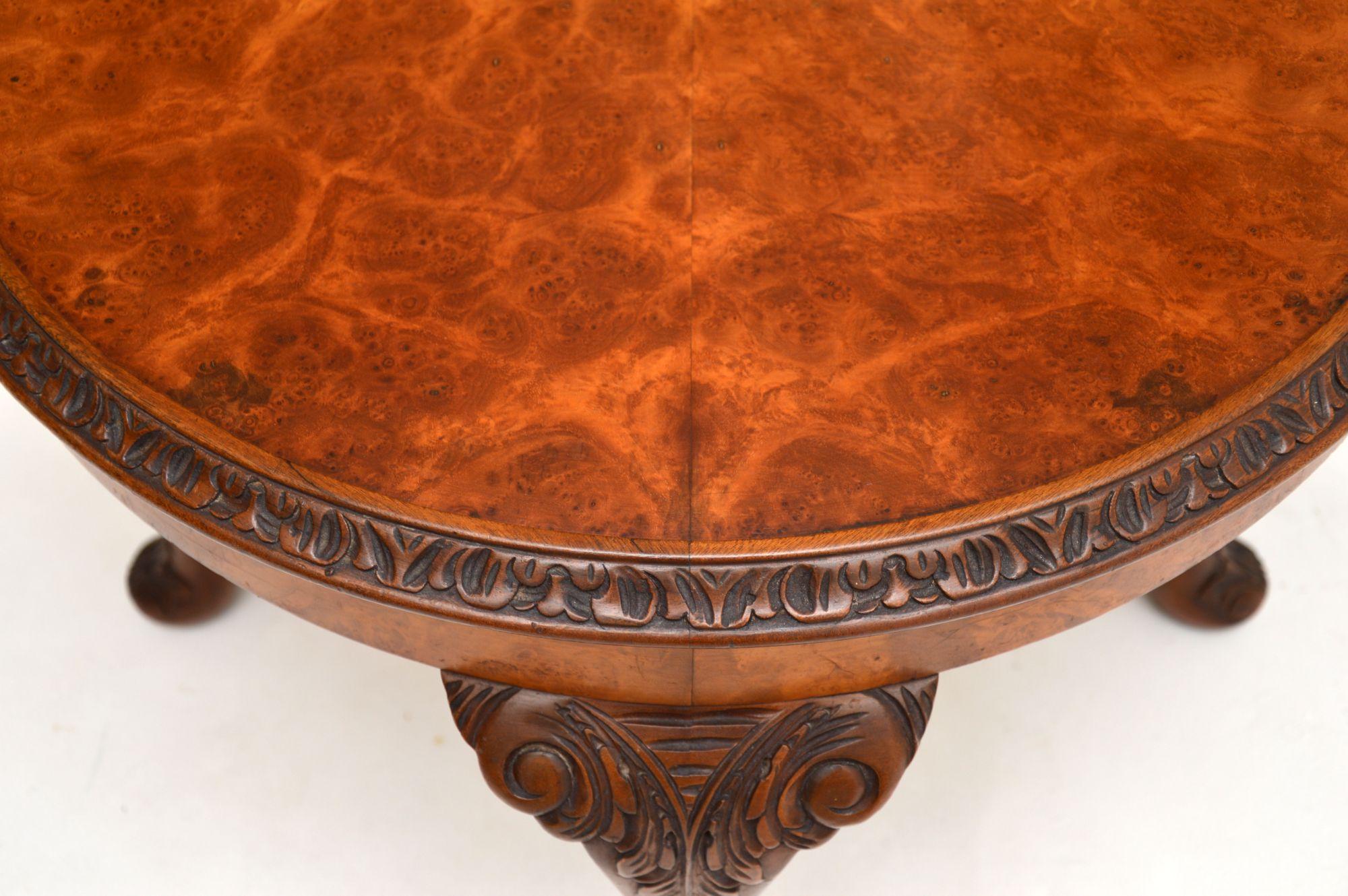 Antique Burr Walnut Coffee Table For Sale at 1stDibs