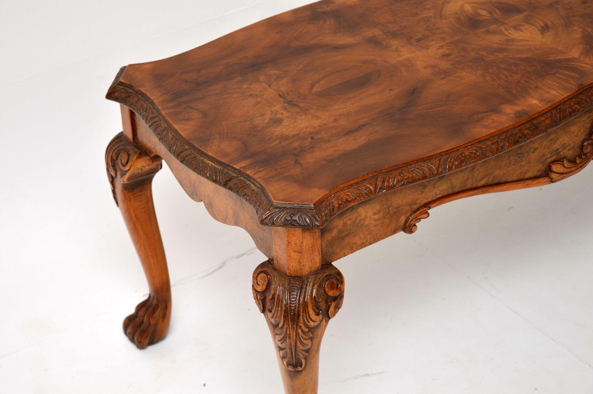 Antique Burr Walnut Coffee Table at 1stDibs