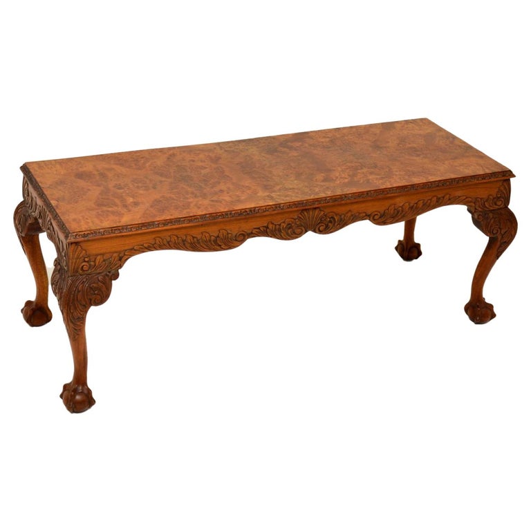 Antique Burr Walnut Coffee Table at 1stDibs