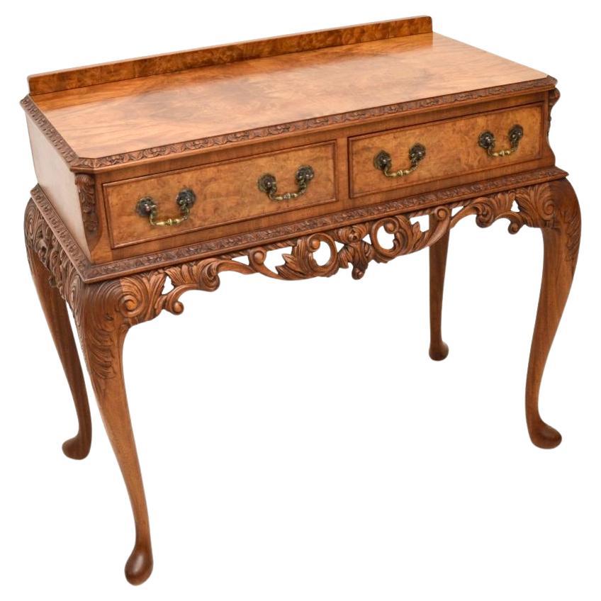 Antique Figured Walnut Console / Side Table at 1stDibs