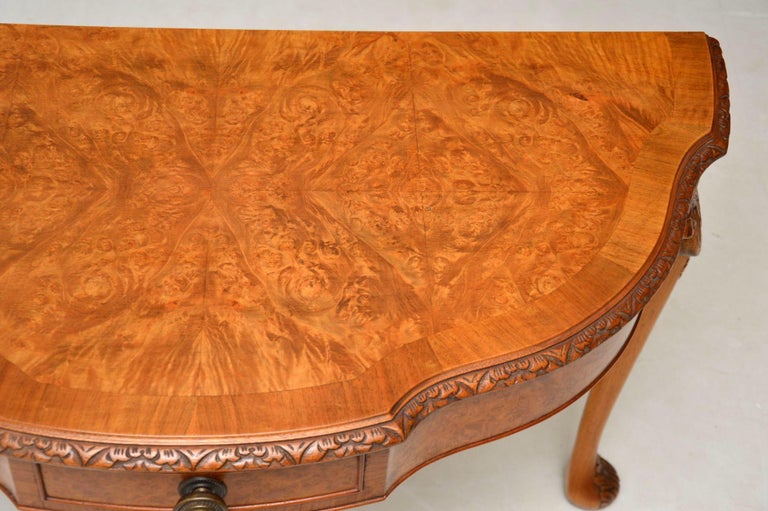 Antique Burr Walnut Console Table at 1stDibs