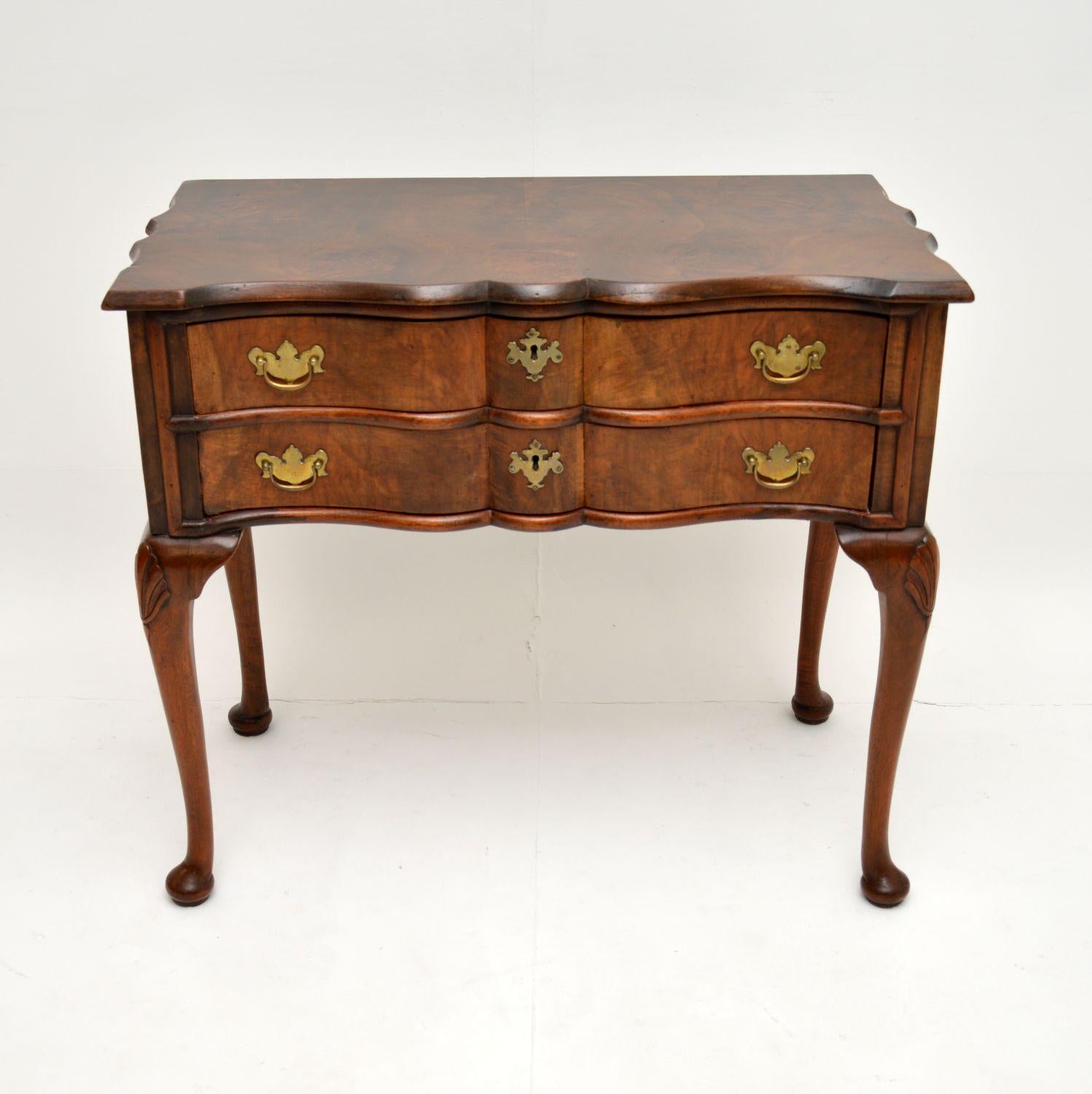 Antique Burr Walnut Low Boy Side Table at 1stDibs | low boy table
