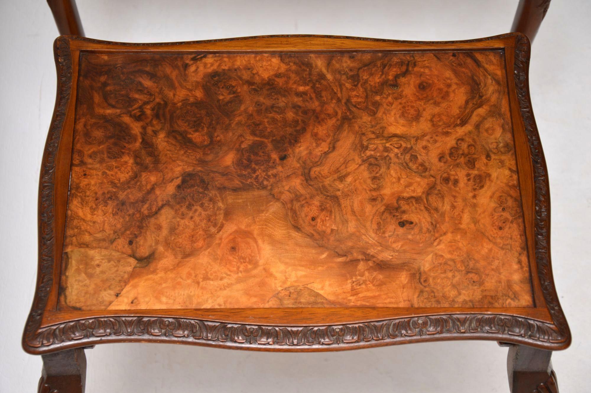 Antique Burr Walnut Nest of Tables at 1stDibs | walnut nest of tables
