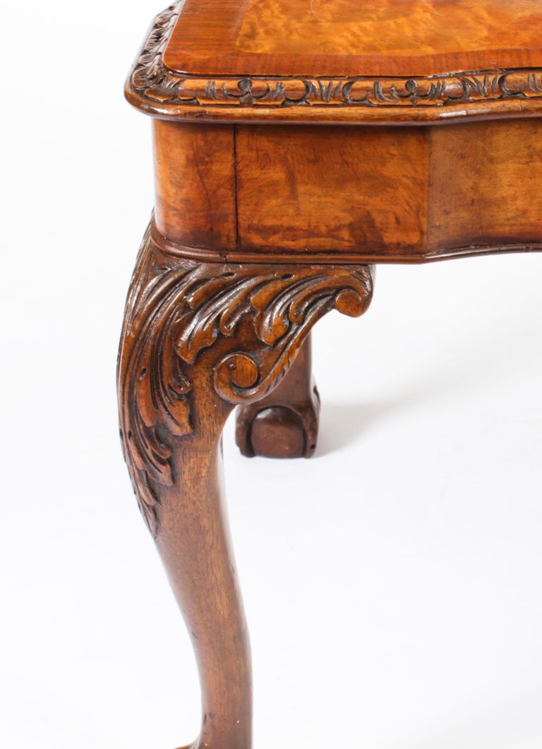 Antique Burr Walnut Queen Anne Revival Coffee Table, 1920s For Sale at ...