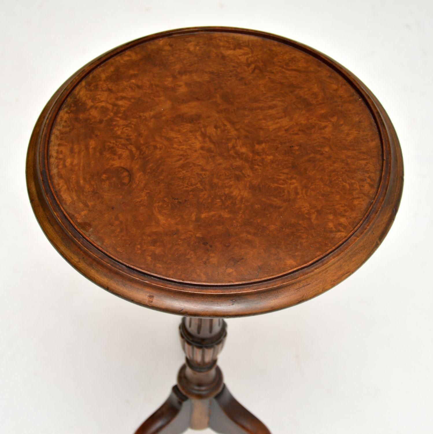 Antique Burr Walnut Wine Table For Sale at 1stDibs