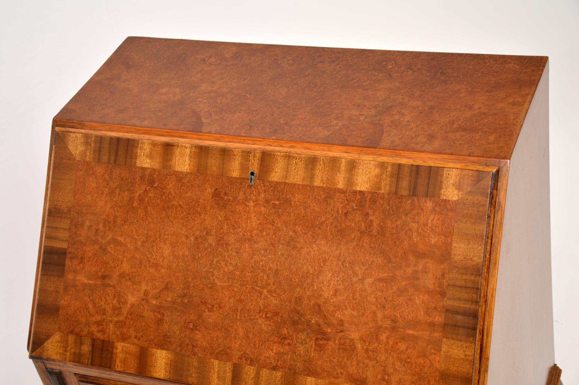 Antique Burr Walnut Writing Bureau at 1stDibs | queen anne writing bureau