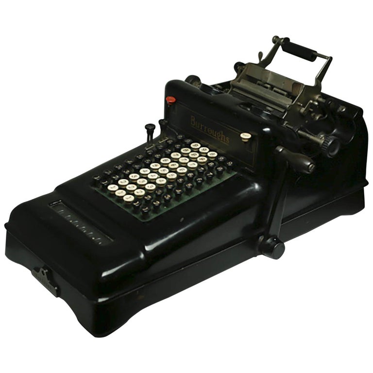 Antique Burroughs Steel and Glass Adding Machine, circa 1910 For Sale at 1stDibs