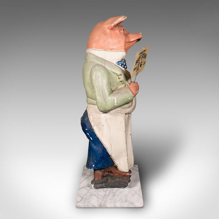 Antique Butcher's Shop Display Figure, English, Advertising, Pig ...