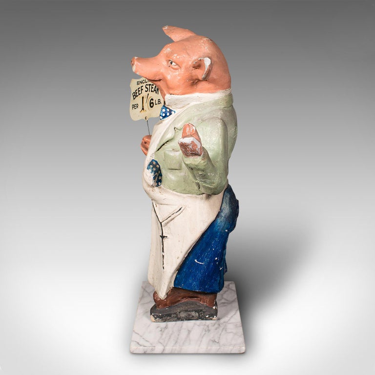 Antique Butcher's Shop Display Figure, English, Advertising, Pig ...