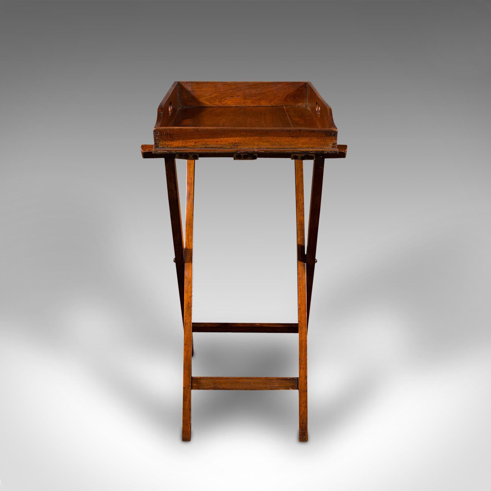 Antique Butler's Stand, English, Walnut, Serving Tray, Folding Rest ...