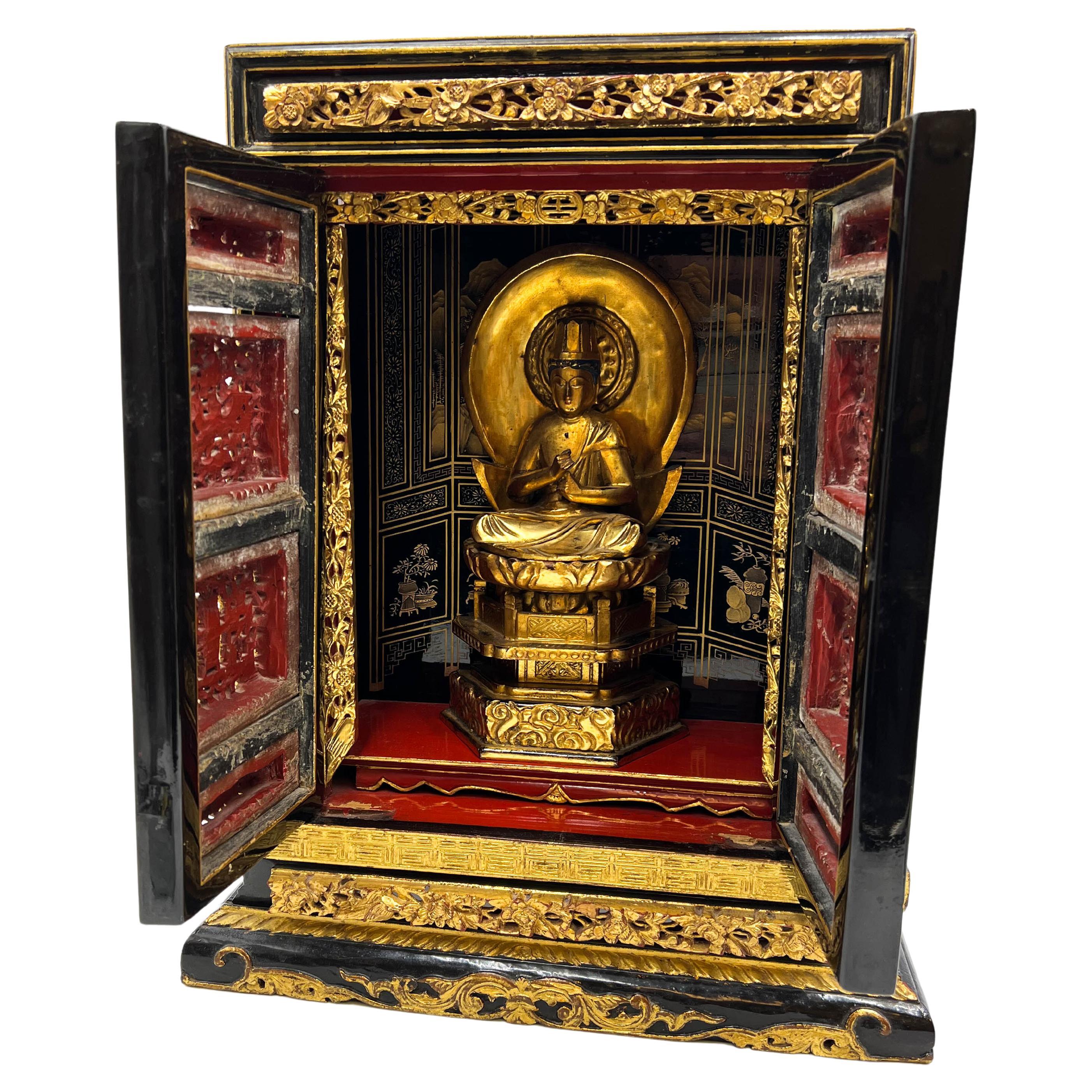 Tibetan Travelling Buddha Shrine For Sale at 1stDibs