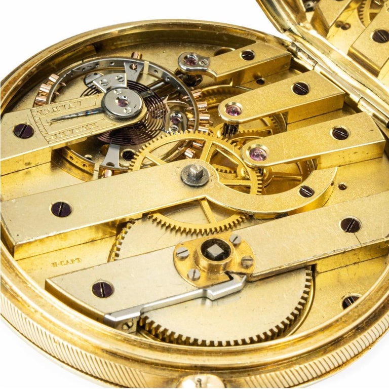 Antique C1860 Henry Capt Rare YG Keyword Open Face Pivoted Detent ...