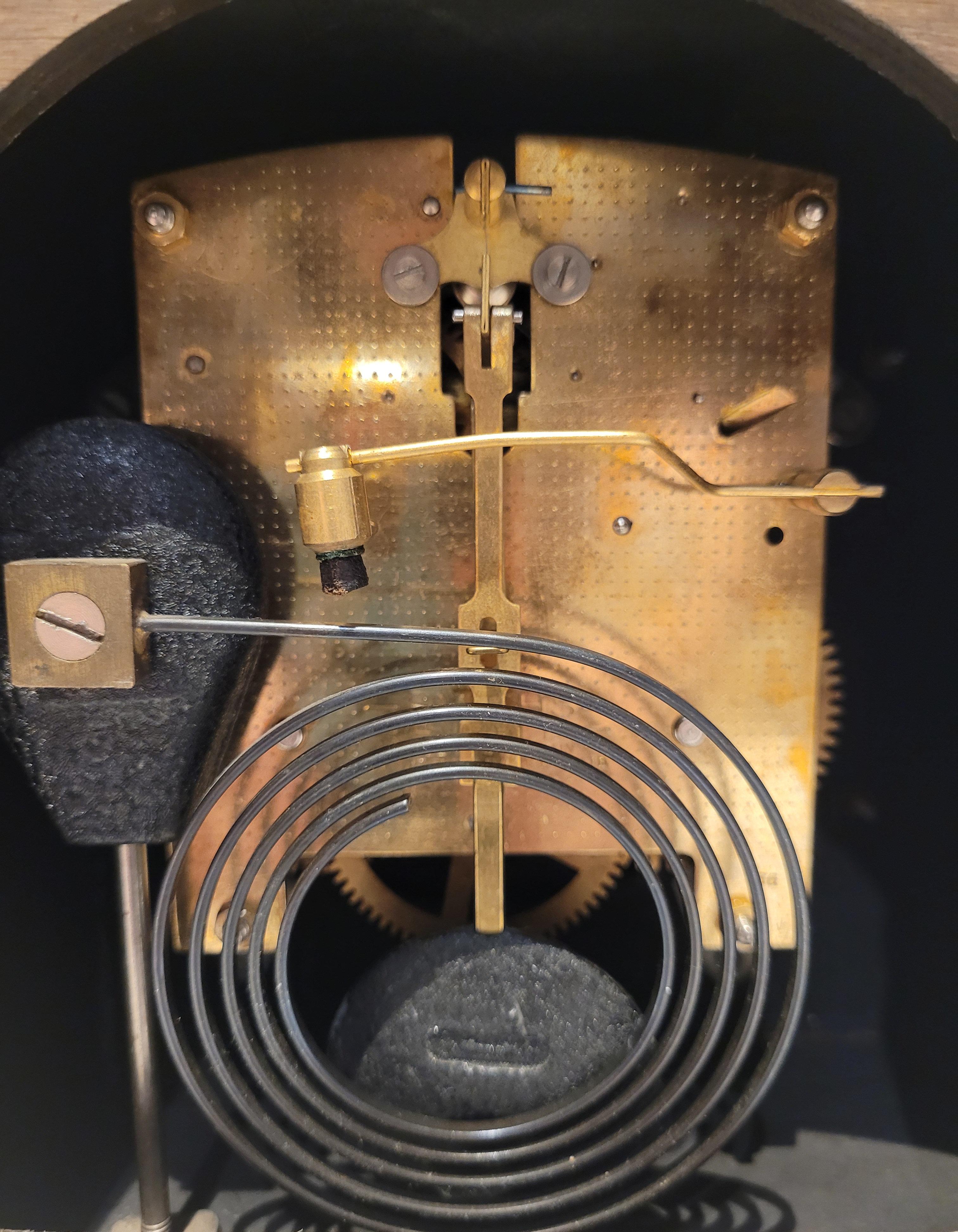 Antique c1930's “Smiths Enfield” Square Art Deco Chiming Mantel Clock ...