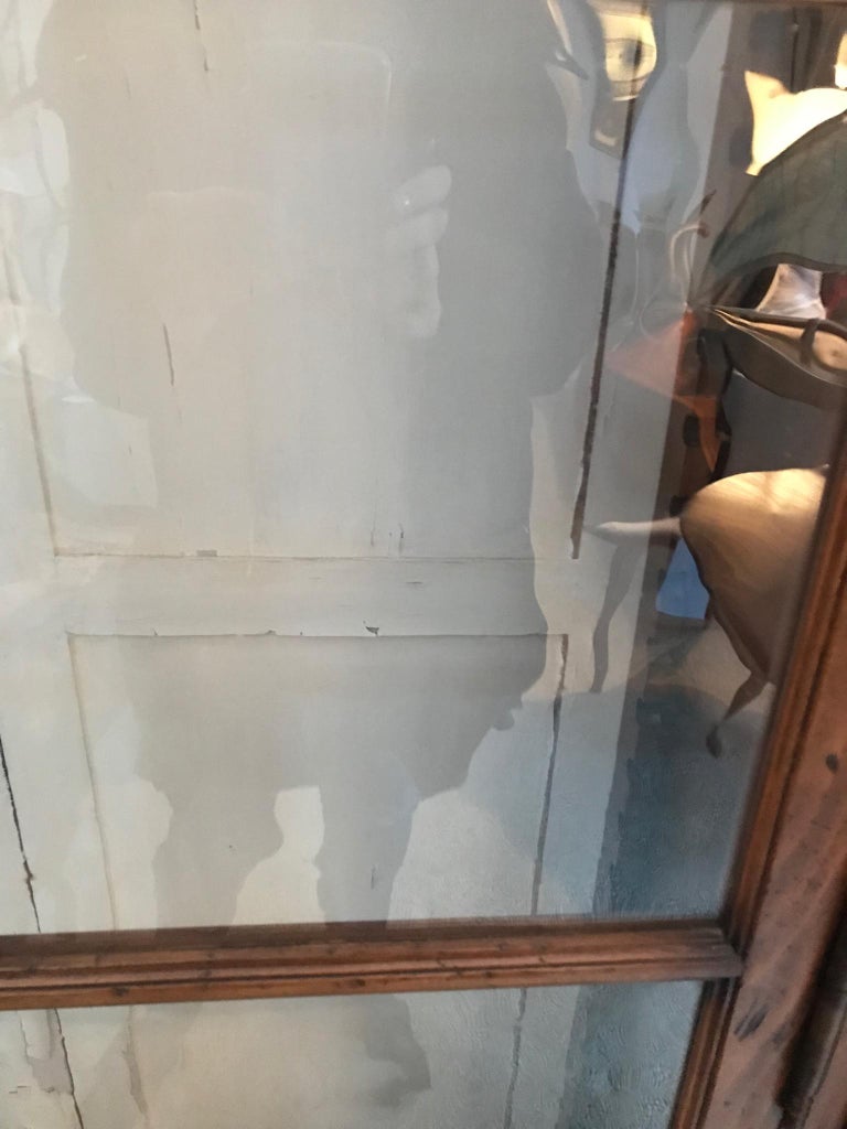 Antique Armoire or Shelving Unit with Rolled Glass Door Panels For Sale ...