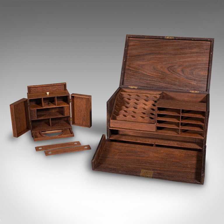 Antique Campaign Correspondence Box, Anglo Indian, Colonial, Writing ...