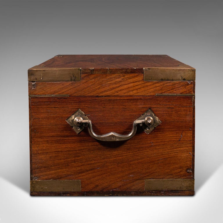 Antique Campaign Correspondence Box, Indian, Colonial Writing Case ...