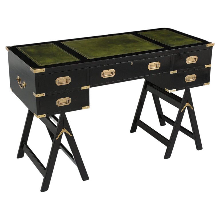 Antique English Campaign Desk For Sale at 1stDibs