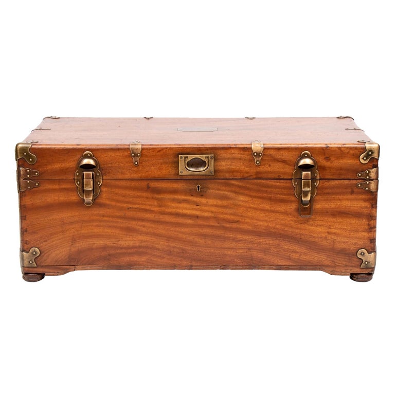 Antique Camphor Wood Travelling Trunk, circa 1880 at 1stDibs