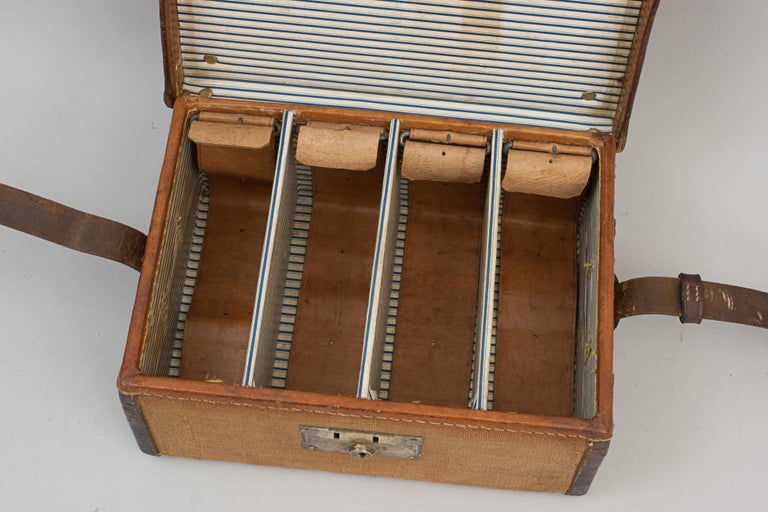 Antique Canvas and Leather Cartridge Magazine For Sale at 1stDibs