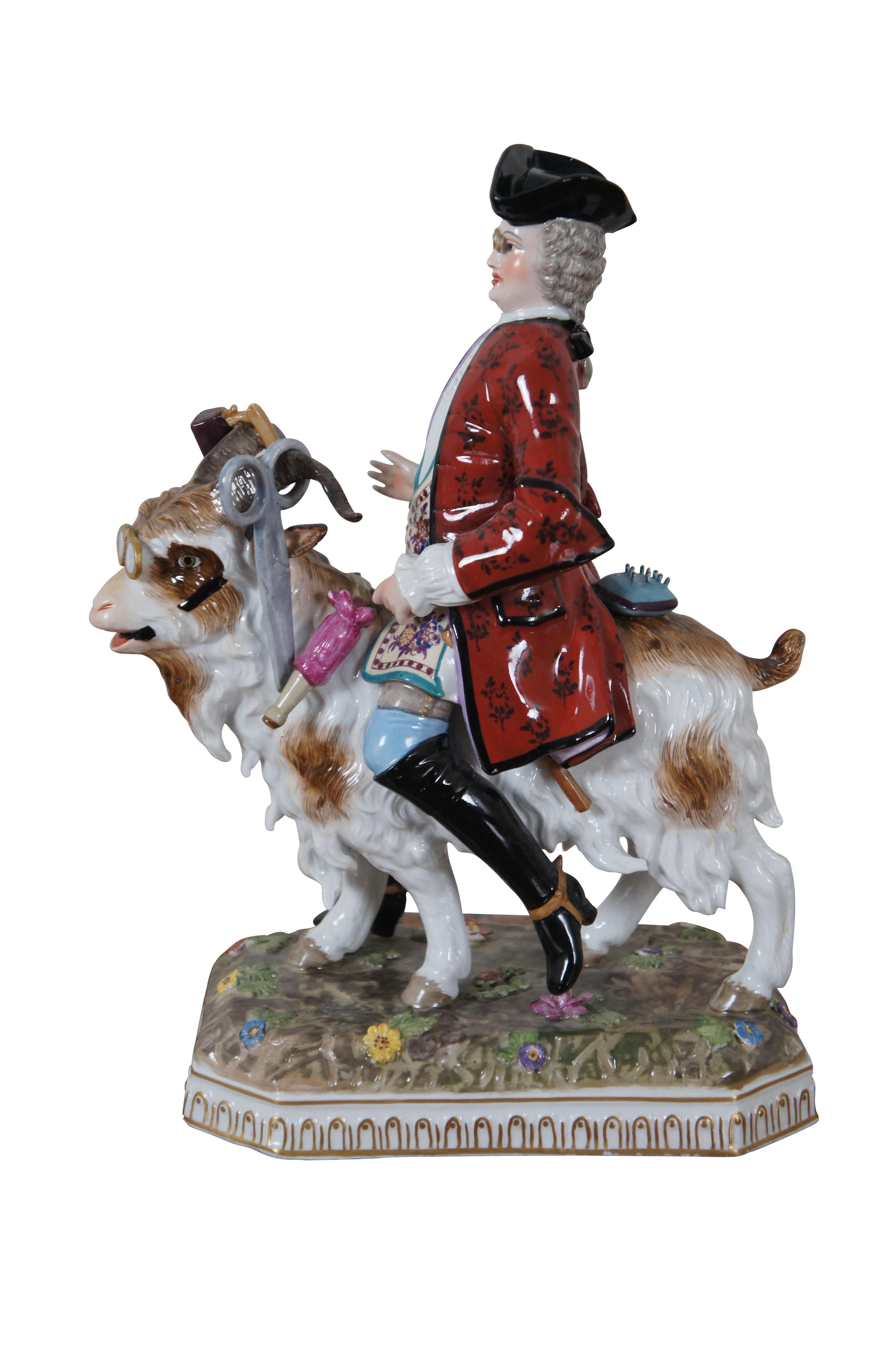Antique Carl Thieme Dresden Porcelain Count Bruhls Tailor Goat Figurine ...