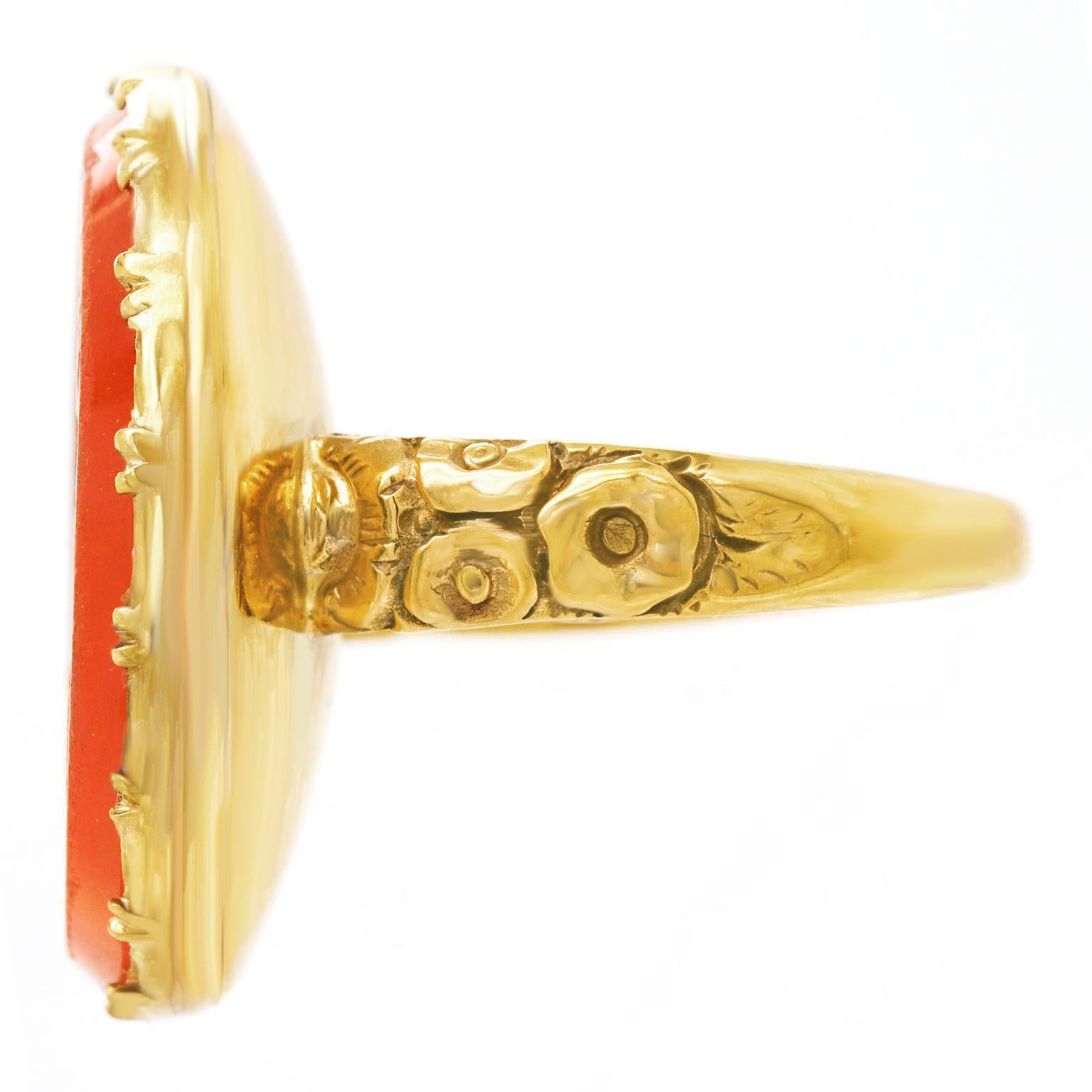 Antique Carnelian-Set Gold Signet Ring at 1stDibs | kankavati thali
