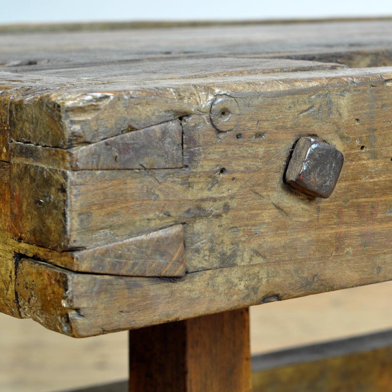 Antique Carpenters Oak Workbench, Circa 1910 at 1stDibs