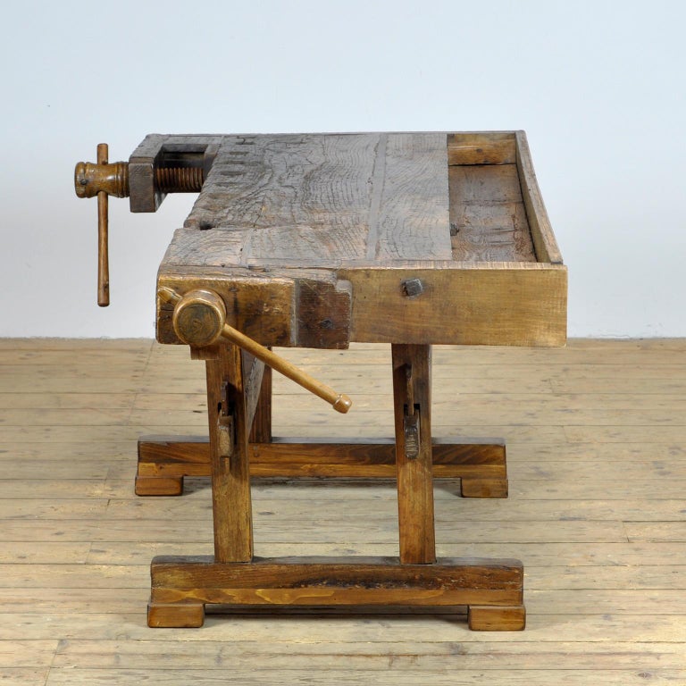 Antique Carpenters Oak Workbench, Circa 1910 at 1stDibs