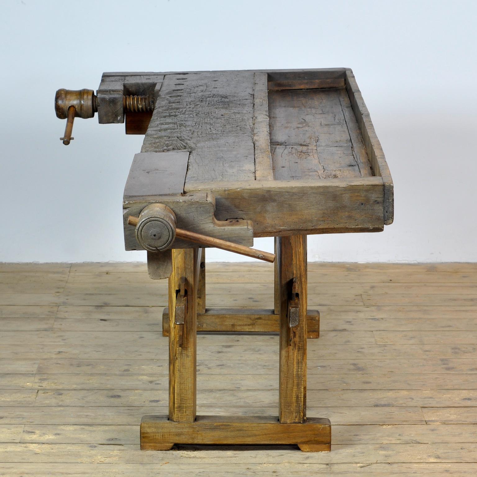 Antique Carpenters Oak Workbench, Circa 1910 at 1stDibs | antique work bench, antique carpenters ...