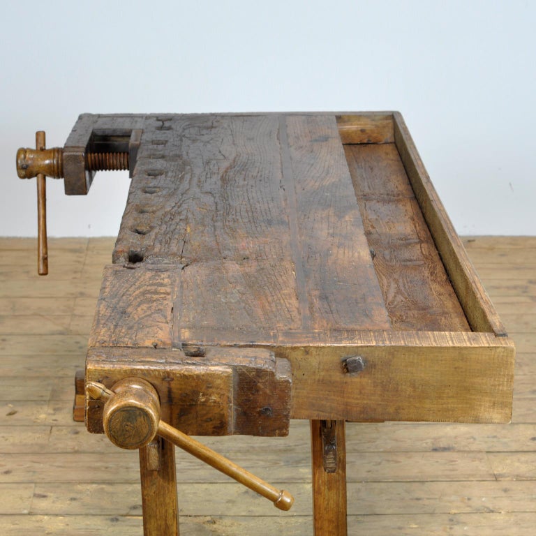 Antique Carpenters Oak Workbench, Circa 1910 at 1stDibs