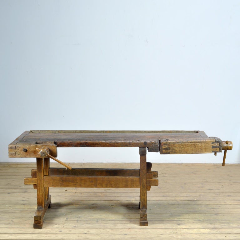 Antique Carpenters Oak Workbench, Circa 1910 at 1stDibs