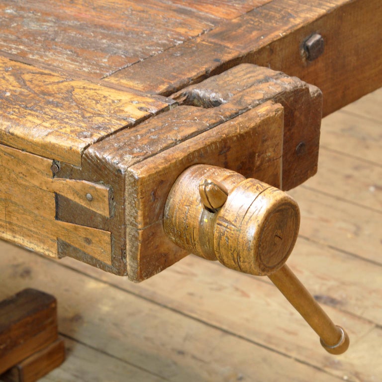 Antique Carpenters Oak Workbench, Circa 1910 at 1stDibs