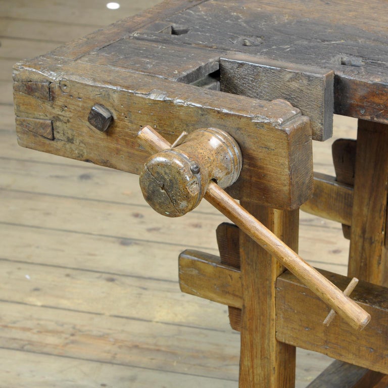 Antique Carpenters Oak Workbench, Circa 1910 at 1stDibs