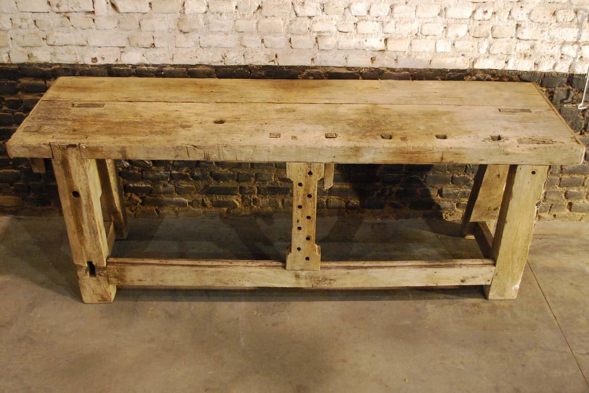 Antique Carpenter's Workbench, Solid Natural Oak, France, circa 1900 at ...