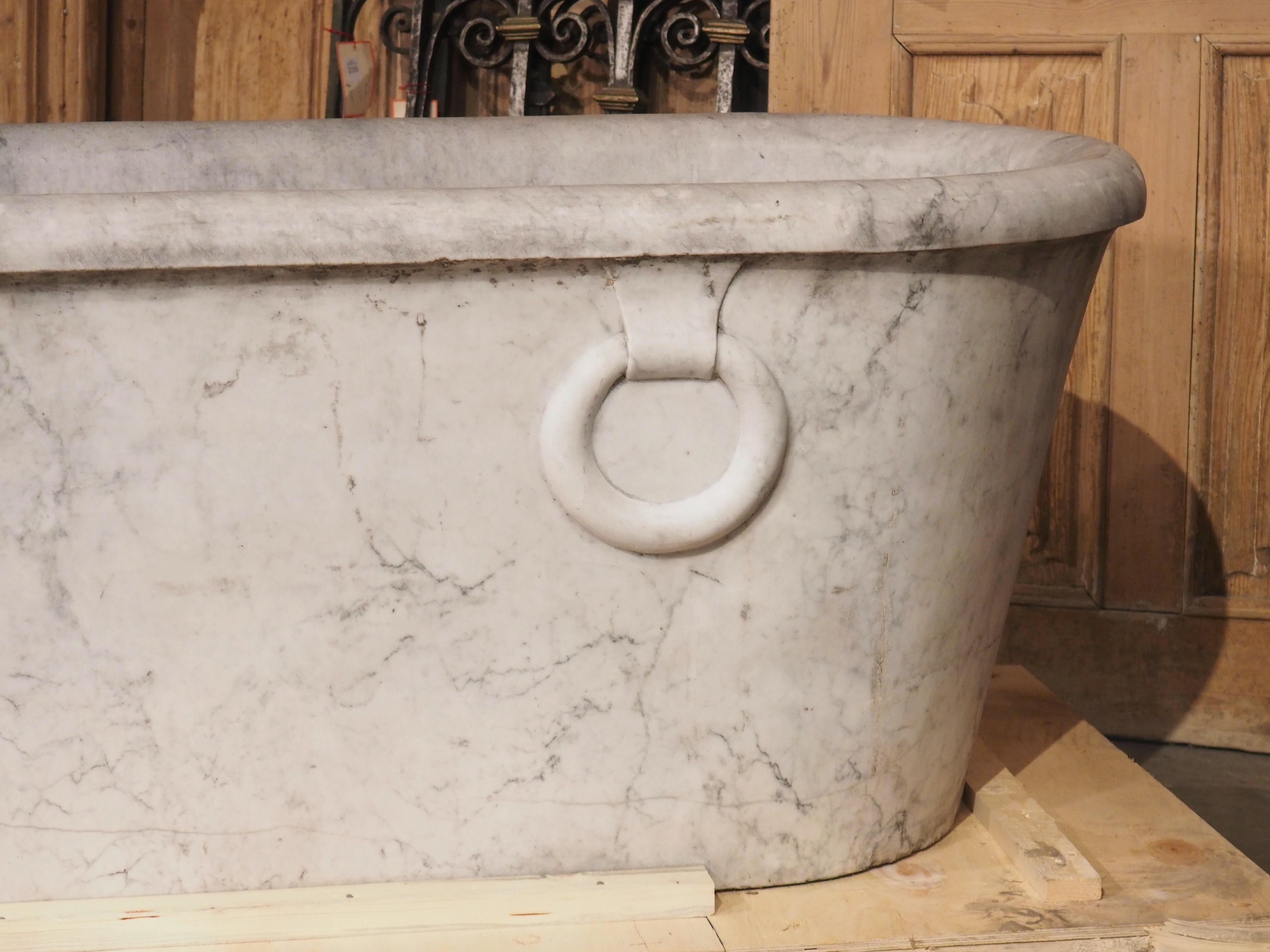 Antique Carrara Marble Bathtub from Italy, 19th Century at 1stDibs