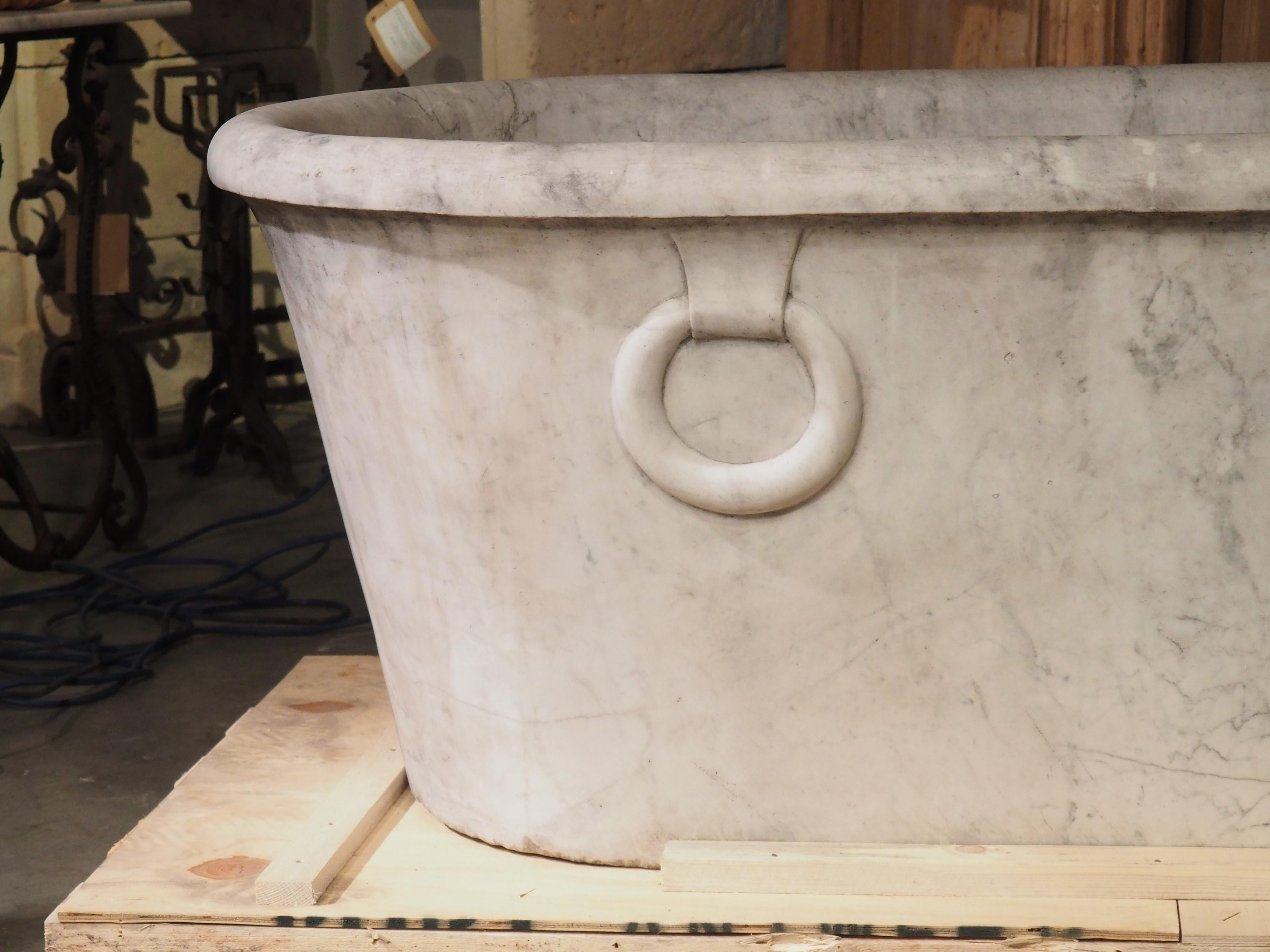 Antique Carrara Marble Bathtub from Italy, 19th Century at 1stDibs